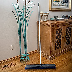 SPARTA Sweep Complete Floor Sweep with Squeegee for Catering, Buffets, Restaurants, Stainless Steel, 24 Inches, Blue, (Pack of 6)