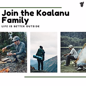 Koalanu Heavy Duty Folding Camping Lawn Chair with Elastic Side Pockets, Lightweight Portable Compact 330 lb Load Comfortable Outdoors Camping Hiking