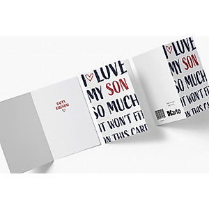 Sweet and Funny Birthday Card for Son, Large 5.5 x 8.5 Son Birthday Card, Happy Birthday Card for Son Adult, Karto This Much Son