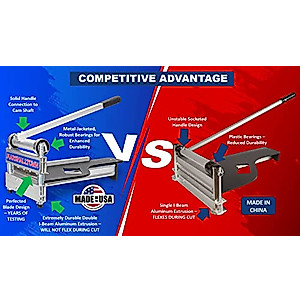 MARSHALLTOWN Ultra-Lite Flooring Cutter 13", Cuts Vinyl Plank, Laminate, Engineered Hardwood, Siding, and More - Honing Stone Included, Made in the USA