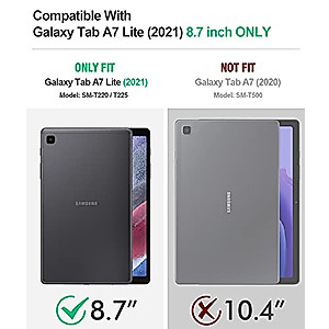 Poetic Explorer Heavy Duty Folio Case Designed for Samsung Galaxy Tab A7 Lite 8.7 Inch (SM-T220/T225/T227),Two Layers Tough Drop Protection Stand Protective Case Cover, Black