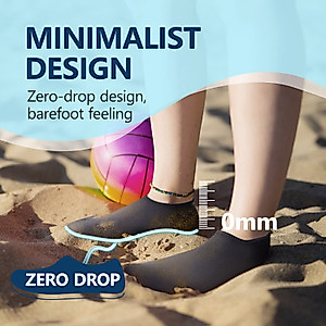 JACKSHIBO Water Shoes for Women Men Quick-Dry Aqua Water Socks Barefoot Shoes for Cruise Essentials Swimming Beach Pool Yoga Surf