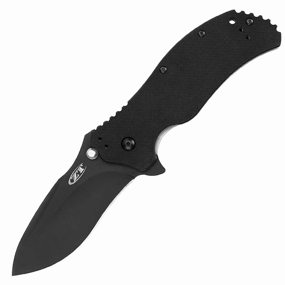Zero Tolerance 0350 Folding Pocket Knife; 3.25” S30V Stainless Steel Blade with Black Tungsten DLC Finish; Textured G-10 Handle Scales, SpeedSafe Assisted Opening, Liner Lock, Quad-Mount Clip; 6.2 OZ.