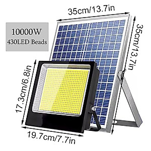 ZXXHNNAIH Solar Street Light IP66 Waterproof Solar Street Lights Outdoor LED Commercial Lighting with 19 ft Cables and Remote Control, Easy to Install
