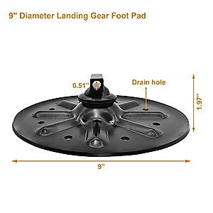 Misakomo 9'' Diameter Landing Gear Foot Pad Replace Standard Landing Gear Jack Foot- 2 Pack