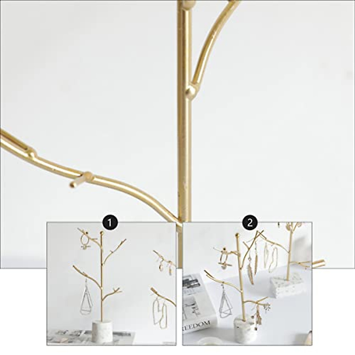 Amosfun Jewelry Display Stand jewelry stand organizer metal jewelry tree necklace display holder Metal Ornament Display