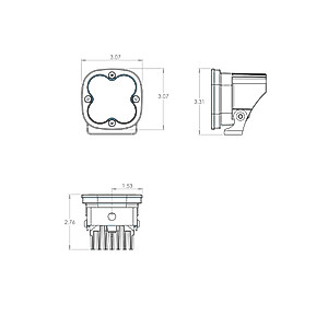 Baja Designs, 497803, LED Light, Squadron Pro, Black, Driving/Combo, Pair