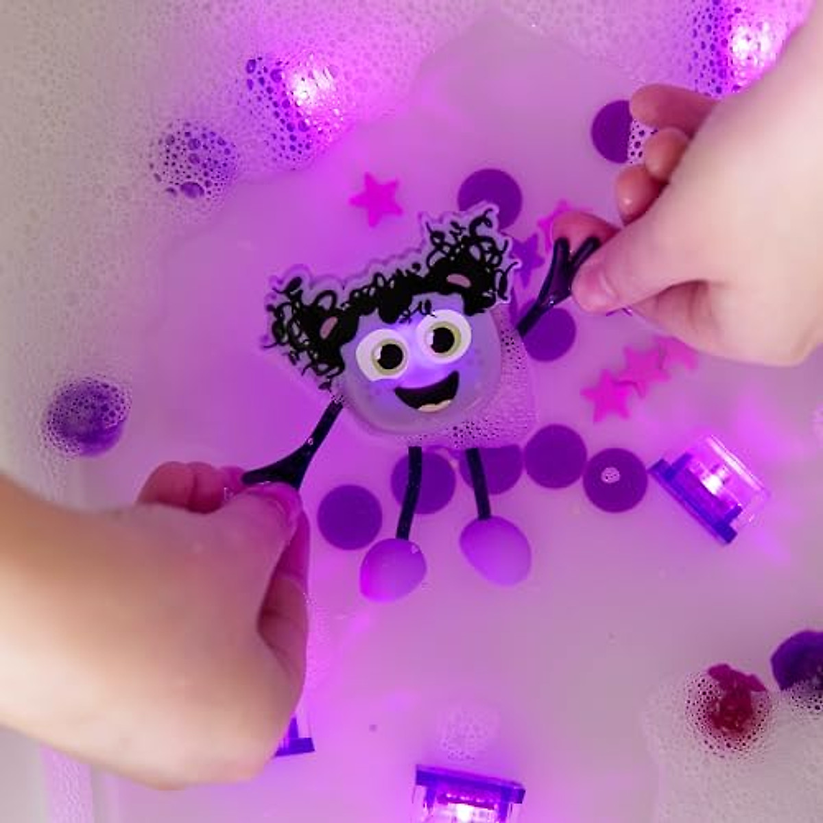New Glo Pals Lumi Water-Activated Bath Toy with 6 Reusable Light-Up Cubes for Sensory Play