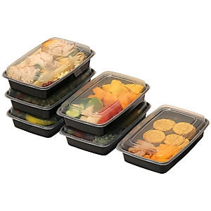 16 Pack - SimpleHouseware 1 Compartment Food Grade Meal Prep Storage Container Boxes, 28 Ounces