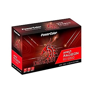 PowerColor Red Dragon AMD Radeon™ RX 6800 Gaming Graphics card with 16GB GDDR6 memory, powered by AMD RDNA™ 2, Raytracing, PCI Express 4.0, HDMI 2.1, AMD Infinity Cache