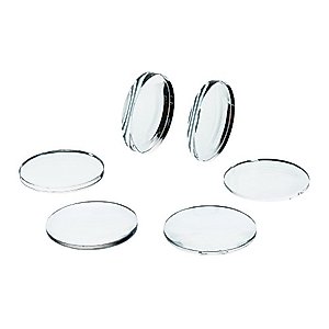 6 Piece Acrylic Lens Set - 2" (50mm) Diameter - Double Convex, Double concave, Plano Convex, Converging Concave-Convex, Diverging Concave-Convex, Plano-Concave