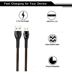 2Pack 10ft Controller Charger Cable Extra Long Durable Nylon Braided Micro USB Fast Charging Cord Compatible for Xbox One S/X Controller,Samsung Galaxy S7 S6,J7 J3 Note 5 4 and More