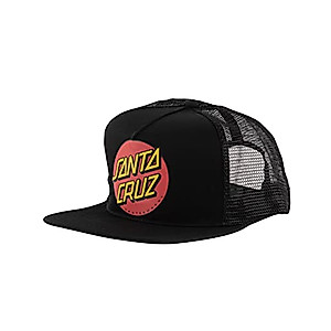 SANTA CRUZ Classic Dot Mesh Trucker High Profile Hat Black OS Unisex