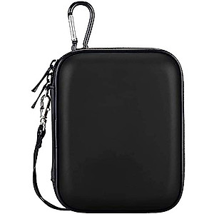 Lacdo Hard Drive Carrying Case for Western Digital WD My Passport Ultra WD Elements SE WD Gaming Portable External Hard Drive 1TB 2TB 3TB 4TB 5TB USB 3.0 2.5 Inch HDD EVA Shockproof Travel Bag, Black