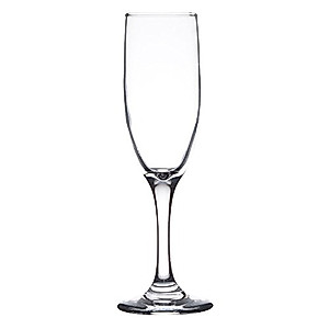 Set of 10 Classic Flute Champagne Glasses (7 Ounce) - Toasting Sparkling Wine / Wedding Flutes
