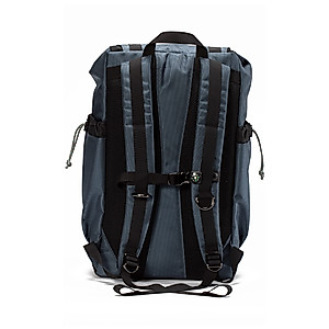 GOBI Getaway Men Woman Unisex Heavy Duty Hiking Travel Carry-On Laptop Backpack, Gunmetal Blue Color With Black Webbing