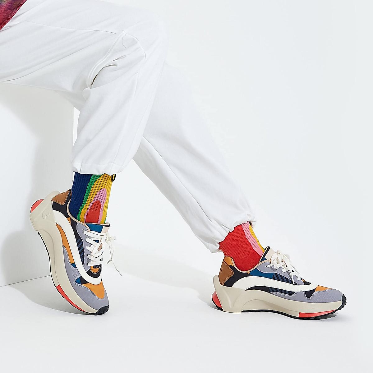 UIN Women's Retro Sneakers Sevilla Ⅱ Rational Thoughts Lightweight Walking Casual Comfortable Designer Art Painted Travel Shoes (10.5)