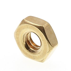 Prime-Line 9074287 Machine Screw Hex Nuts, #10-24, Solid Brass (50 Pack)