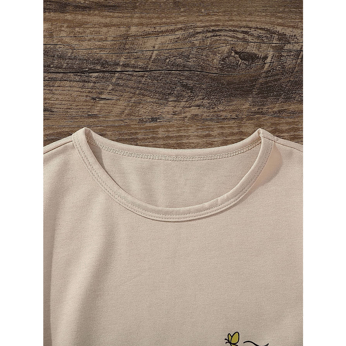 SOLY HUX Girl's T Shirts Short Sleeve Cute Graphic Tees Crewneck Cartoon Cat Print Summer Tops Apricot Graphic 9Y