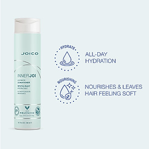 Joico InnerJoi Hydrate Shampoo and Conditioner | For Dry Hair & Scalp | Sulfate & Paraben Free | Naturally-Derived Vegan Formula | 10.1 oz