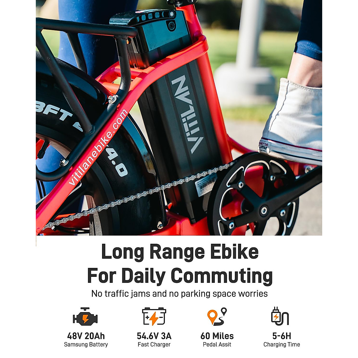 VITILAN Step Through Electric Bike, Folding 750W Step Thru EBikes for Adults 1200W Peak, 20”*4” Electric Bike Fat Tire, 20AH Sam-Sung Battery Electric Bicycle, 28Mph Ebike for Men Women, Black