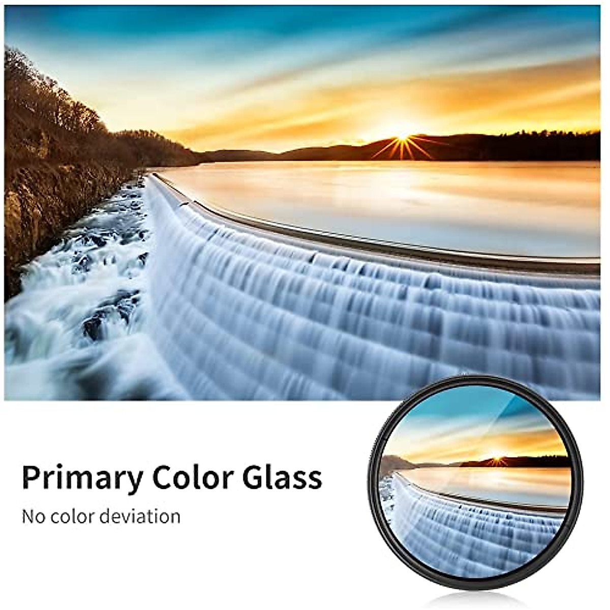 K&F Concept 46mm ND2-ND400(1-9 Stop) Filter, Variable ND Filter(Neutral Density), Ultra-Slim/Nano Coating, for Camera Lens