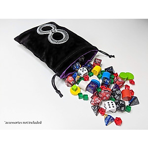 Miriyan Mystical Serpent Tarot & Dice Bag I Velvet & Satin Drawstring Pouch Ideal Size for Tarot Cards & Oracle Cards, DND, D&D, Dungeons and Dragons Accessories, Runes & Jewelry I Travel & Gift Bag