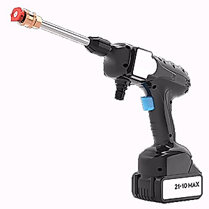 21V Cordless Power Washer with Accessories Portable Electric High Pressure Washer Gun for Cars Gardens Terraces Windows Cleaning Works