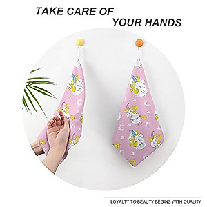 Lurnise Hand Towel Unicorn Hand Towels Dish Towel Lanyard Design for Bathroom Kitchen Sports