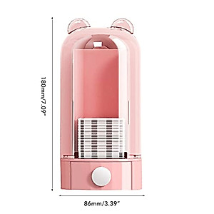 OHEPFD Automatic Cotton Pad Holder, Cosmetic Cotton Pad Dispenser Press Out Makeup Cotton Square Holder Dispenser Makeup Cotton Pad Organizer Rack,18*8.6cm