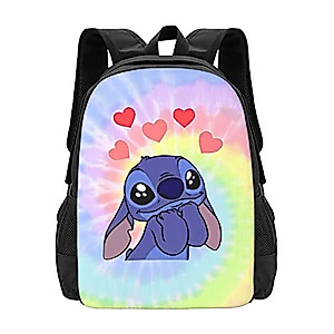 Stitch Backpack Cute Stitch Cartoon Character Unisex Laptop Backpack Adult Daypack Lightweight Backpack - Stitch Merch Bag Gifts