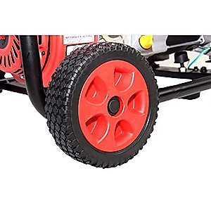 A-iPower AP4000 4,000-Watt Gasoline Powered Manual Start Generator, 4000 Watt, red