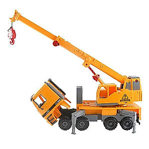 15 inches Oversized Friction Lift Crane Truck Construction Vehicle Toy for Kids