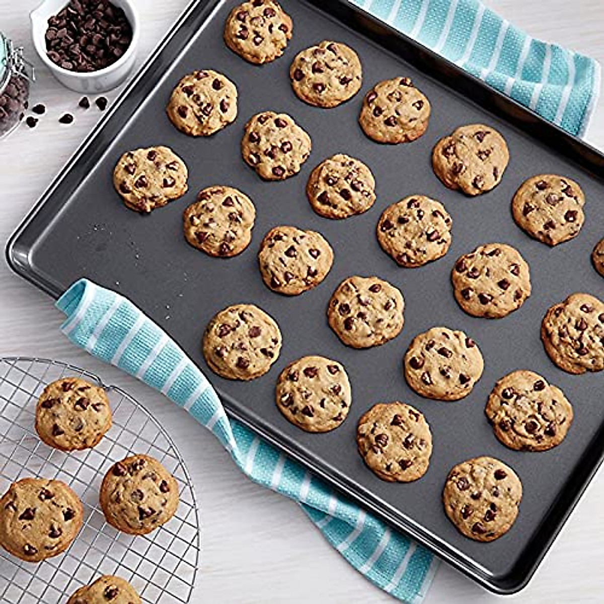 TEMKIN 1PC Rectangular Non-Stick Bread Cake Baking Tray Baking Tray Oven Rectangular Black Baking Tray DIY Baking for Kitchen (Size : Large)