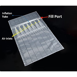 Wine Bottle Travel Protector Bags, Monkkino 8 Packs Inflatable Bubble Cushion Wrap, Safety Choice for Glass Bottles in Transport with Luggage, Air Filled Packaging Sleeves with Reusable Pump