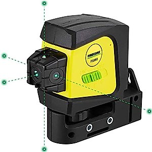 Firecore F335G 5-Point Laser, Green Beam Self-Leveling Alignment Laser with Magnetic Bracket