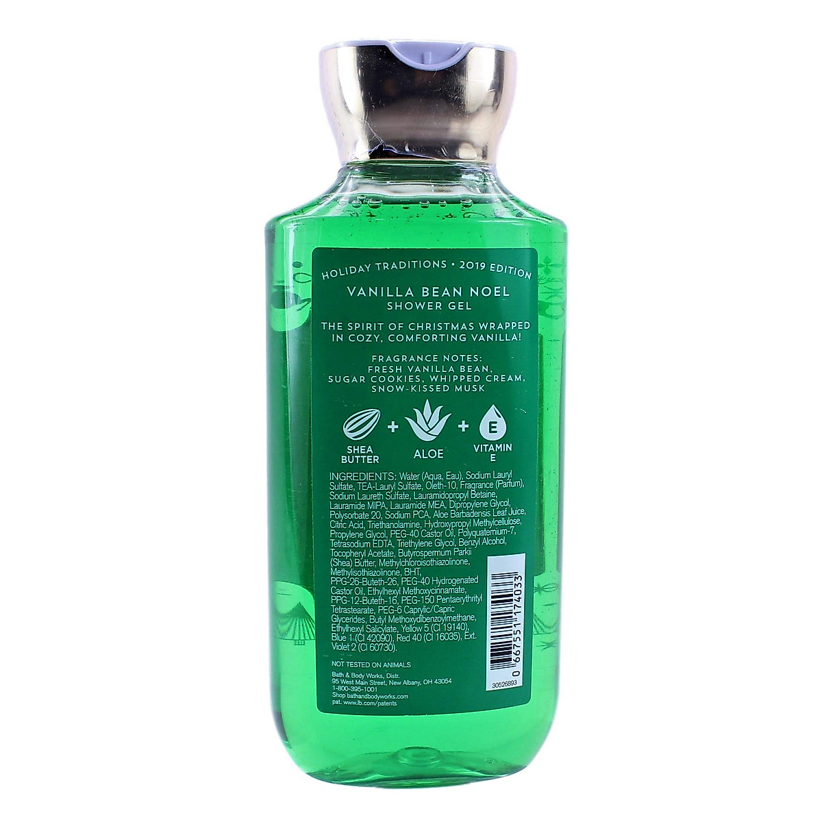 Bath & Body Works Shea & Vitamin E Shower Gel Vanilla Bean Noel