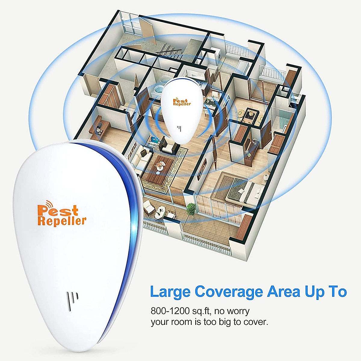 Ultrasonic Pest Repeller - 6 Pack, Electronic Mouse Repellent, Indoor Rodent Repellent，Rat Repellent Plug in，Insect Repellent，Pest Control for Mosquitoes，Ants，Mice，Squirrel,Fly，Cockroaches