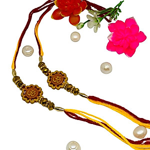 KHANDEKAR Set of 2 Rakhi for Brother Rakhi Traditional for Brother Sister, Raksha Bandhan Rakhi Gift for Loving Brother/Sister, Rakshabandhan Celebration, Rakhi Festival
