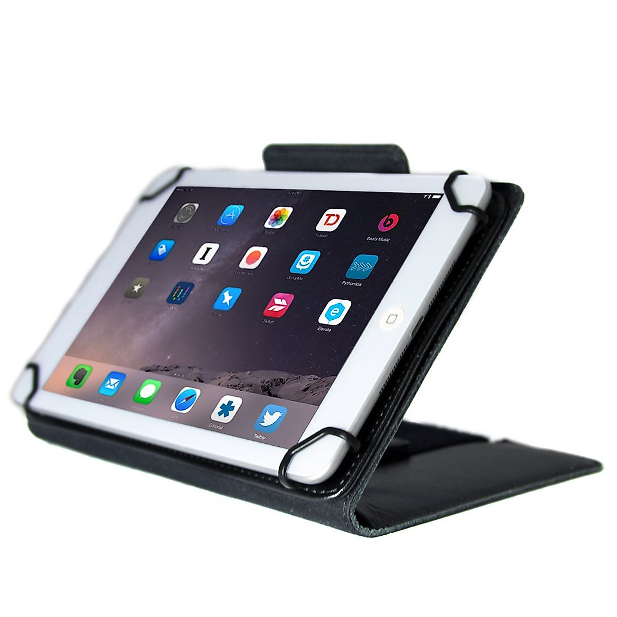 MYGOFLIGHT Universal Mini Leather Folio C EFB Pilot Kneeboard and Clipboard – Fits Apple iPad Mini 1, 2, 3, iPad Mini 4/ 5/ 6 and All Other 7”-8" Tablets