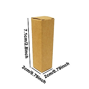 Honbay 50PCS Rectangular Lipstick Packaging Paper Boxes Kraft Paper Gift Grocery Boxes for Makeup Tube Storage