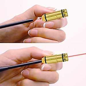 BemerforS Laser Training Cartridge. 380 ACP Caliber for Dry Fire Training Practice, Including Extra Built-in Rubber Snap Cap and 6 Batteries (Red Laser)