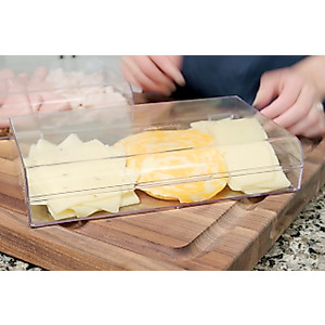 Pikanty - Fridge and Freezer Deli Keeper with Hinged Lid. Great for Meat, Cheese, Bacon, Cold Cuts and more. Made in USA