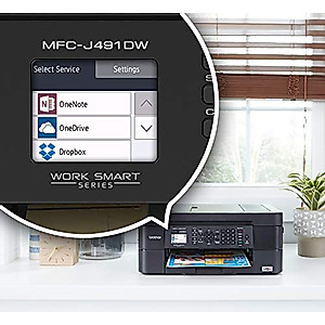 Brother Wireless All-in-One Inkjet Printer, MFC-J491DW, Multi-Function Color Printer, Duplex Printing, Mobile Printing,Amazon Dash Replenishment Enabled (Renewed)