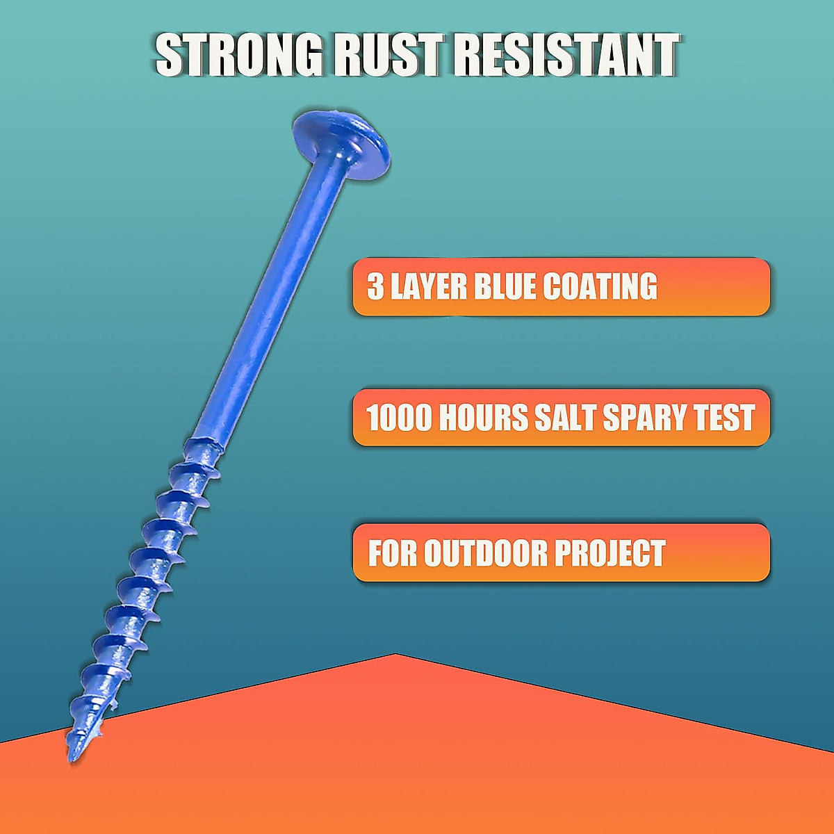 LUPANTER #8×2-1/2 Inch Pocket Hole Screws,300 Pcs,Wood Screws for Wood Working with Blue Coated,Square Drive Head…