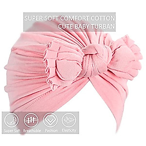 Weradau Baby-Girls Turban,Baby Girl Hat,Turban Hats for Infant Toddlers Girls, Baby Turban Hats with Bow Cap