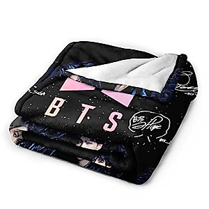 Plush Throw Flannel Blanket Home Furnishing Blanket Sofa Blanket Ultra Bedding Throws for Traveling Camping Gift 60'' x 50'' -1