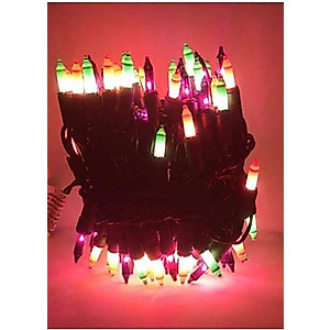 100 Count Halloween Lights Outdoor, Indoor | Purple Green, Orange Mini Lights | Outdoor Halloween Lights | Halloween Lights Indoor | Halloween String Lights | Black String Lights