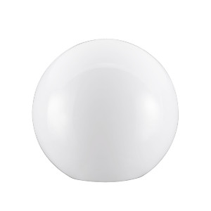 Aspen Creative 28002-31, 7-3/4" White Acrylic Replacement Lamp Post Globe with 3-3/4" Neckless Opening