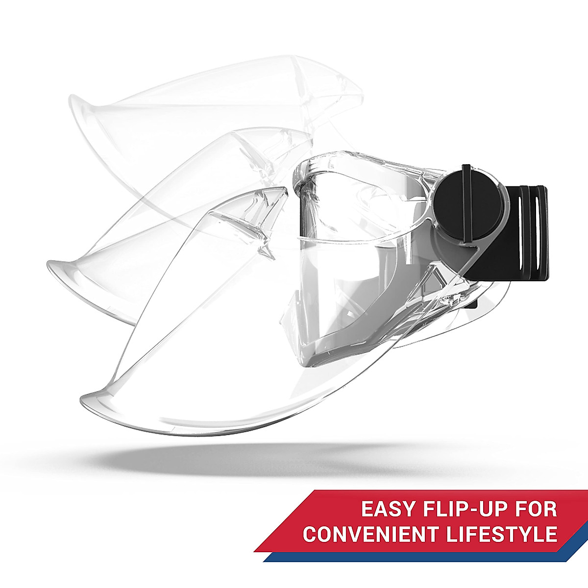 Eagle Eyes Anti-Fog Scratch-Resistant Safety Goggles with Face Shield - 99.9% UV Rays Protection - Universal Fit Lightweight Eyewear (Clear)